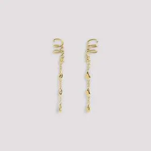 Chloé Brass Hoop Earrings - Metallic
