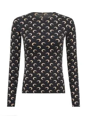 MARINE SERRE Slim Fit Moon Top Size - Black