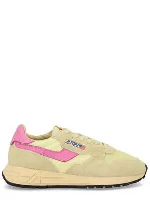 AUTRY Reelwind Low Sneakers In Suede And Nylon - Beige