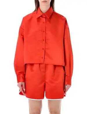 THE FRANKIE SHOP Silk Blend Button-up Shirt