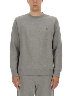 Paul Smith Sweatshirt With Zebra Patch - Grey