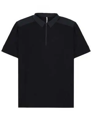 Veilance Short Sleeve Zip Polo Shirt - Black