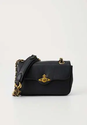 VIVIENNE WESTWOOD Anita Small Leather Shoulder Bag - Black