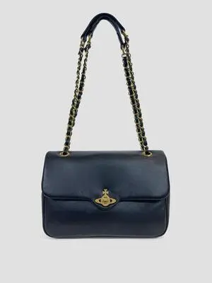 VIVIENNE WESTWOOD Anita Chain Shoulder Handbag - Black