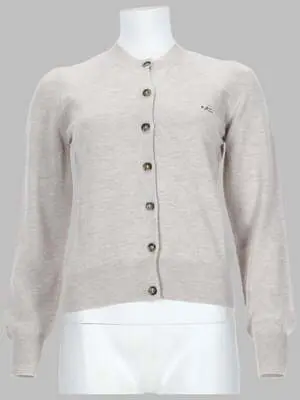 A.p.c. Virgin Wool Cardigan - Grey
