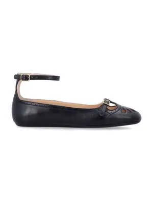 Chloé Ballerinas With Buckled Ankle Strap - Black