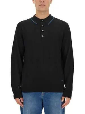 Paul Smith Regular Fit Polo With Logo - Black