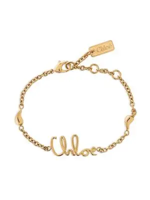 Chloé Adjustable Brass Chain Bracelet - Oro