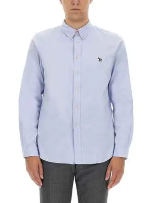Paul Smith Regular Fit Shirt With Classic Collar And Zebra Logo