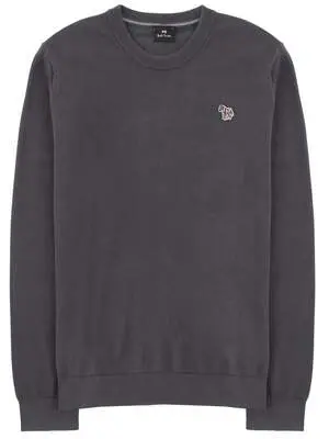 Paul Smith Artist Stripe Zebra" Organic Cotton Crewneck Sweater