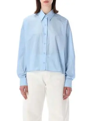 THE FRANKIE SHOP Boxy Structured Shirt - Blue