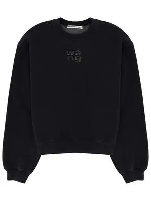 Alexander Wang Alexanderwang.t Logo Crewneck Sweatshirt Black
