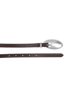DIESEL® Oval Buckle Leather Belt
