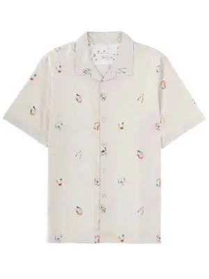 Paul Smith Printed Short-sleeve Camp Shirt - White