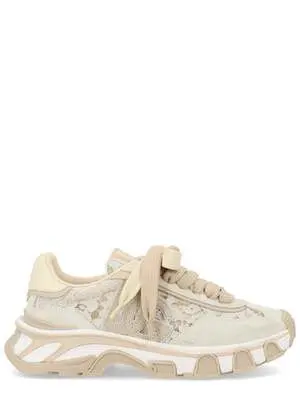 Dolce & Gabbana Country Road Sneakers In Lace - White