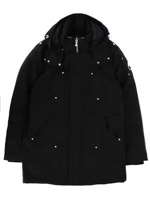 Moose Knuckles Down-filled Hooded Parka With Shearling Trim - Black