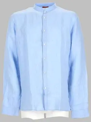 Hugo Linen Short Sleeve Shirt - Azure