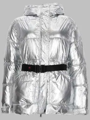 CANADIAN CLASSICS Quilted Puffer Jacket With Belt - Silver