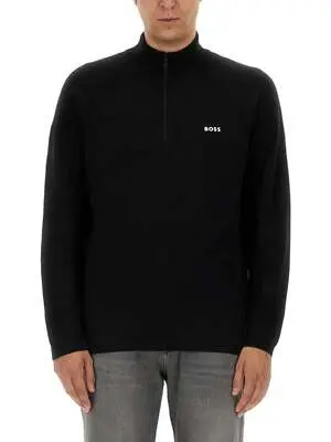 BOSS Logo Sweatshirt Regular Fit - Black