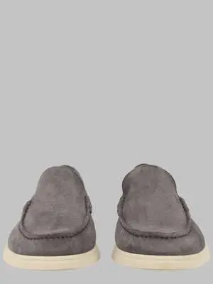 BOSS Premium Leather Loafers - Grey