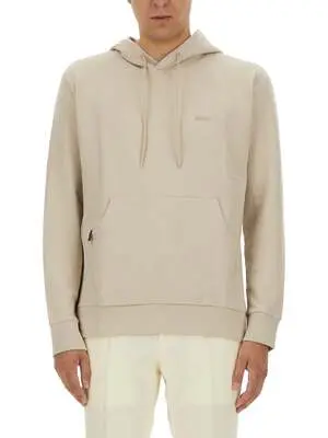 BOSS Regular Fit Logo Sweatshirt - Beige