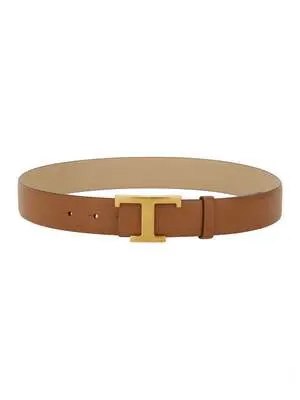 TOD`S Tod's Reversible T Timeless Belt In Leather - Brown