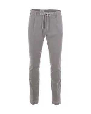 Eleventy Wool Blend Tailored Trousers With Drawstring - Grigio