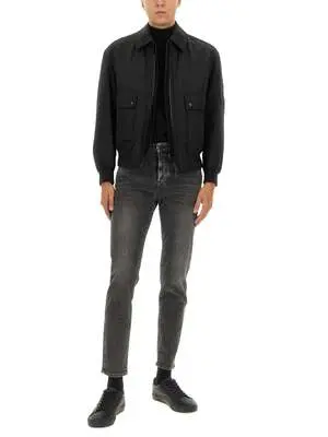 BOSS Polyester Zip-up Jacket - Black