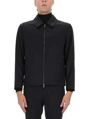 BOSS Zip-front Collared Jacket - Black