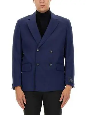 BOSS Double-breasted Two-pocket Blazer