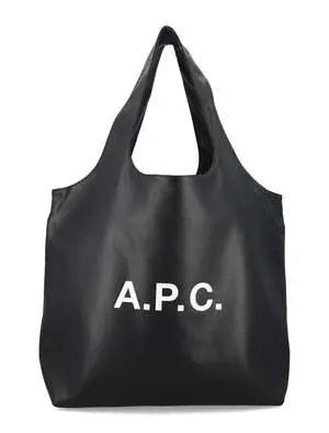A.p.c. Mini Bag With Logo Detail - Nero