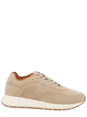 BOSS Premium Leather Sneakers - Beige
