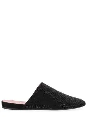 Premiata Embellished Flat Mule With Pointed Toe - Black