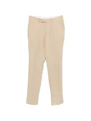 LARDINI Tailored Linen Trousers - Beige