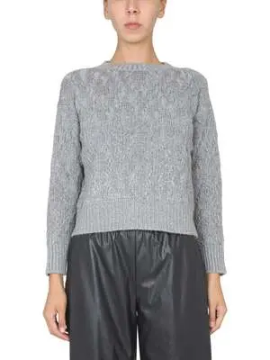 Fabiana Filippi Cable-knit Wool Blend Sweater