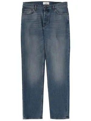 LARDINI Slim Fit Straight Leg Jeans - Denim