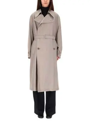 LEMAIRE Double-breasted Belted Trench Coat - Dove