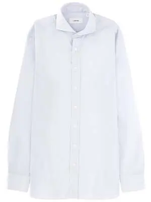 LARDINI Cotton Button-up Shirt - Azure