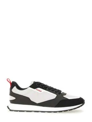 Hugo Logo-emblazoned Lace-up Sneakers - Grey