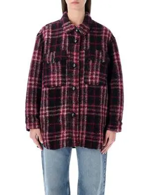 MARANT ETOILE Oversized Plaid Wool-blend Shirt Jacket