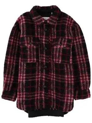 MARANT ETOILE Checked Wool Blend Overshirt