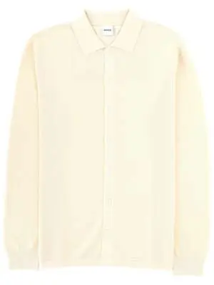 Aspesi Cotton Knit Button-front Polo Shirt - Ivory