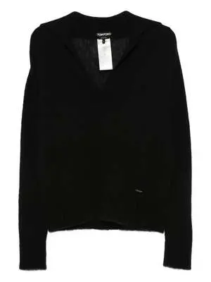 TOM FORD Cashmere Silk V-neck Sweater With Hood