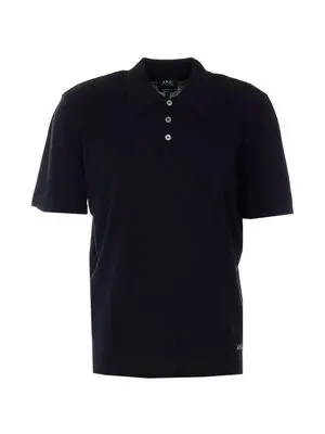 A.p.c. Classic Short Sleeve Polo Shirt Size - Black