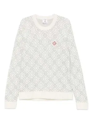 Casablanca Mohair Blend Knit Sweater For - White