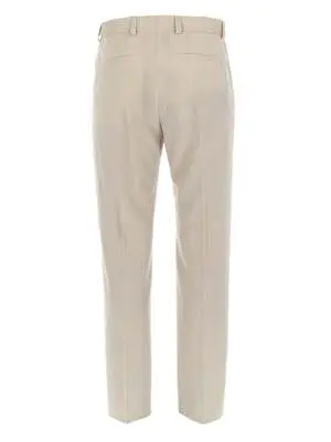 Hugo Tailored Virgin Wool Blend Trousers - Beige