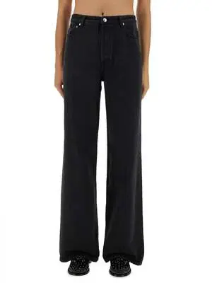 A.p.c. Elisabeth Stonewashed Wide-leg Jeans - Black