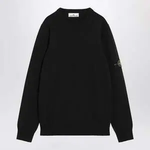 Stone Island STONE ISLAND Wool Blend Crew Neck Sweater Black