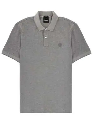 BOSS Classic 100% Cotton Polo Shirt For - Silver