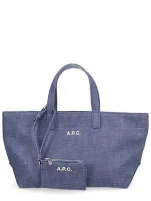 A.p.c. Mini Drummer Tote Handbag - Blue